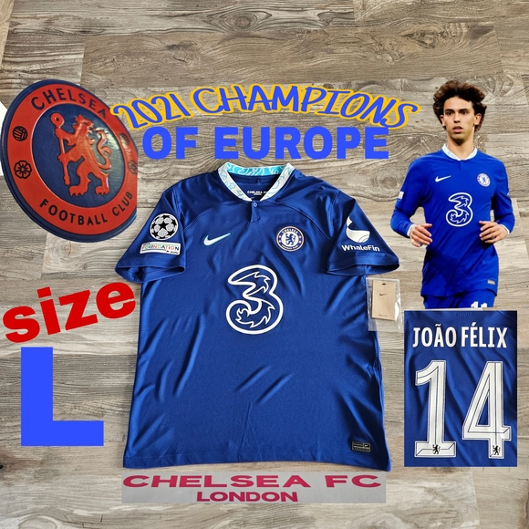 Nike | Shirts | Nike Chelsea Fc Joao Felix 4 2222023 Home Jersey Size L New With Ucl Patches ...